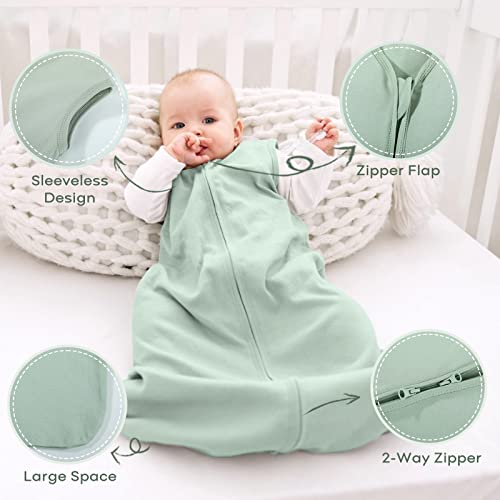 Looxii Baby Sleep Sack 18-24 Months 2 Pack 100% Cotton Baby Wearable Blanket 0.5TOG Toddler Sleeping Bag with 2-Way Zipper