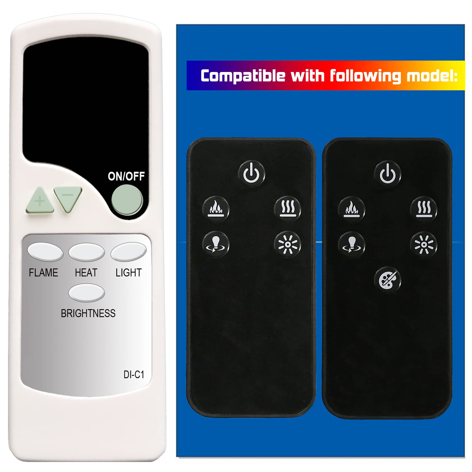 Replacement for Dimplex Revillusion Electric Log Set Fireplace Heater Remote Control RLG20 DLG920 6909740259 RLG20BR RLG20BR RLG20FC RLG25 RLG25BR RLG25FC 6700580100RP 6700580200RP 6909740259 DLG920