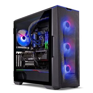 skytech eclipse gaming pc desktop – intel core i7 13700k 3.4 ghz, nvidia rtx 4080, 1tb nvme gen4 ssd, 32gb ddr5 ram rgb, 1000w gold pcie 5.0 psu, 420mm aio, 11ac wi-fi, windows 11 home 64-bit