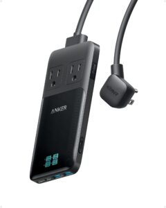 anker prime 6-in-1 usb c charging station, 140w compact power strip for work and travel, 5 ft detachable extension cord with 6 ports, for iphone 15/15 plus/15 pro/15 pro max(non-battery, non-wireless)