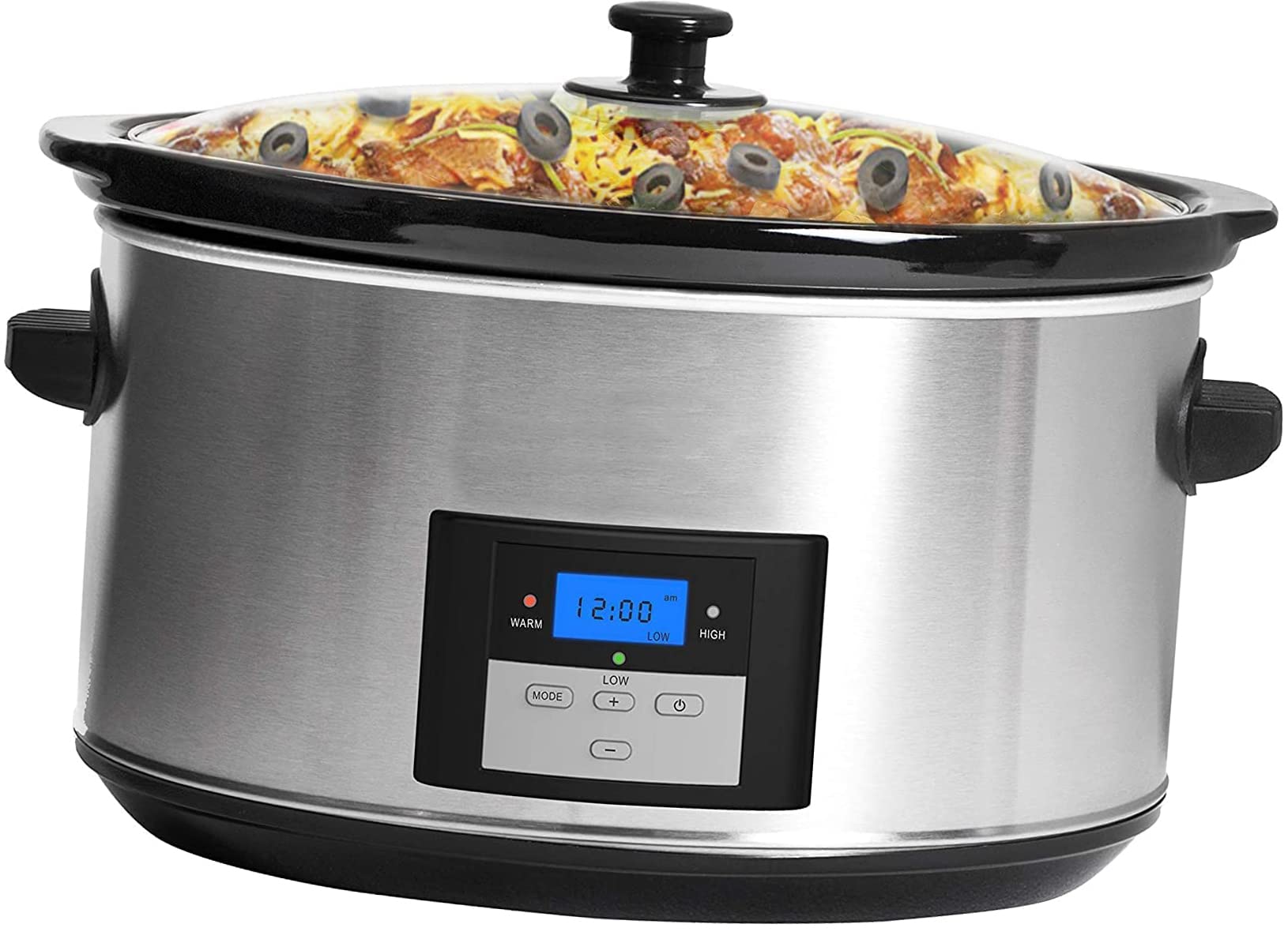 8.5-Quart Digital Programmable Slow Cooker - Adjustable Temp, Entrees, Stews & Dips