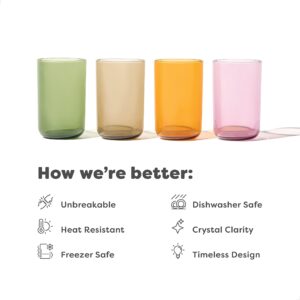 TOSSWARE RESERVE 10oz Tumbler - Color Series SET OF 4, Premium Quality, Tritan Dishwasher Safe & Heat Resistant Unbreakable Party Cups