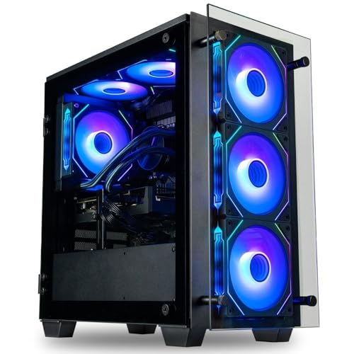 Stratos Micro Gaming Desktop - RTX 4070 TI Super (> 3090), Intel 20 Core i7-14700KF (~ i9-13900K), 32GB DDR5 RAM, 1TB NVMe SSD + 3TB HDD, WiFi, W11H - Liquid Cooled RGB Gamer Computer