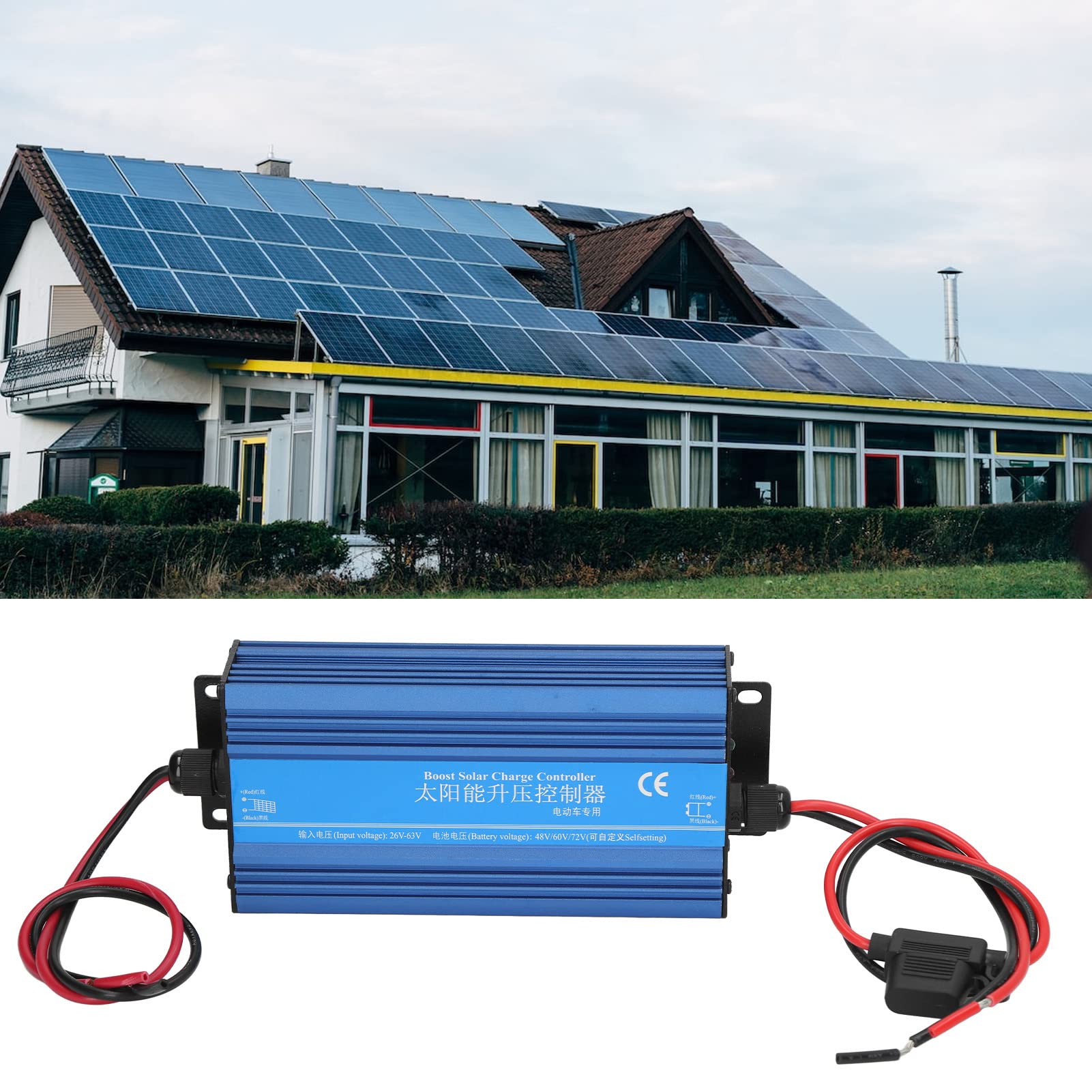 MPPT Solar Controller, 600W 48V 60V 72V Solar Panel Boost Controller, Solar Panel Battery Regulator Controller