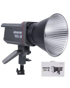 amaran 100x s bi-color bowens mount point-source led video light,100w output studio light,bluetooth app control 9 built-in lighting effects dc/ac power supply ultra silent fan(amaran 100xs)