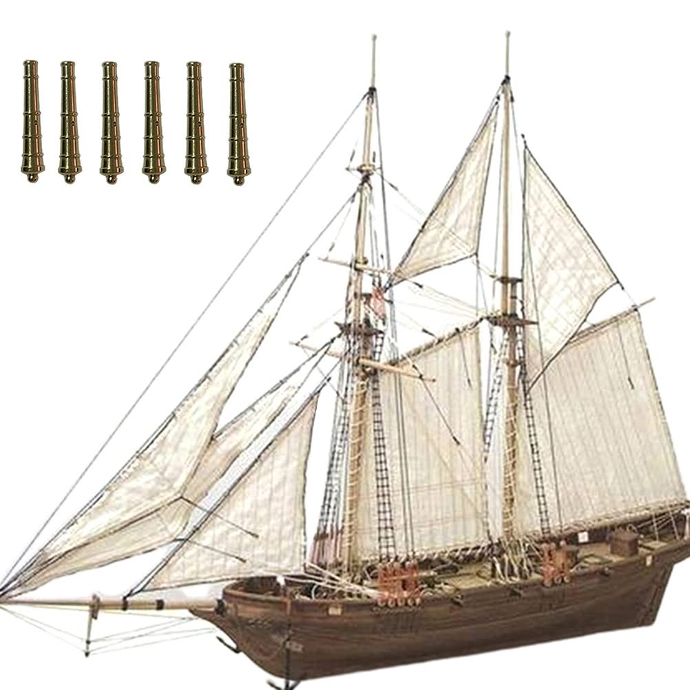 KENANLAN Wooden Ship Model Building Kit, Wooden Sailboat Model Kit Home DIY Model Decoration Boat for Collection, Teaching Exhibition - Easy to Assemble(B)