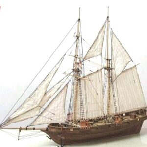 KENANLAN Wooden Ship Model Building Kit, Wooden Sailboat Model Kit Home DIY Model Decoration Boat for Collection, Teaching Exhibition - Easy to Assemble(B)