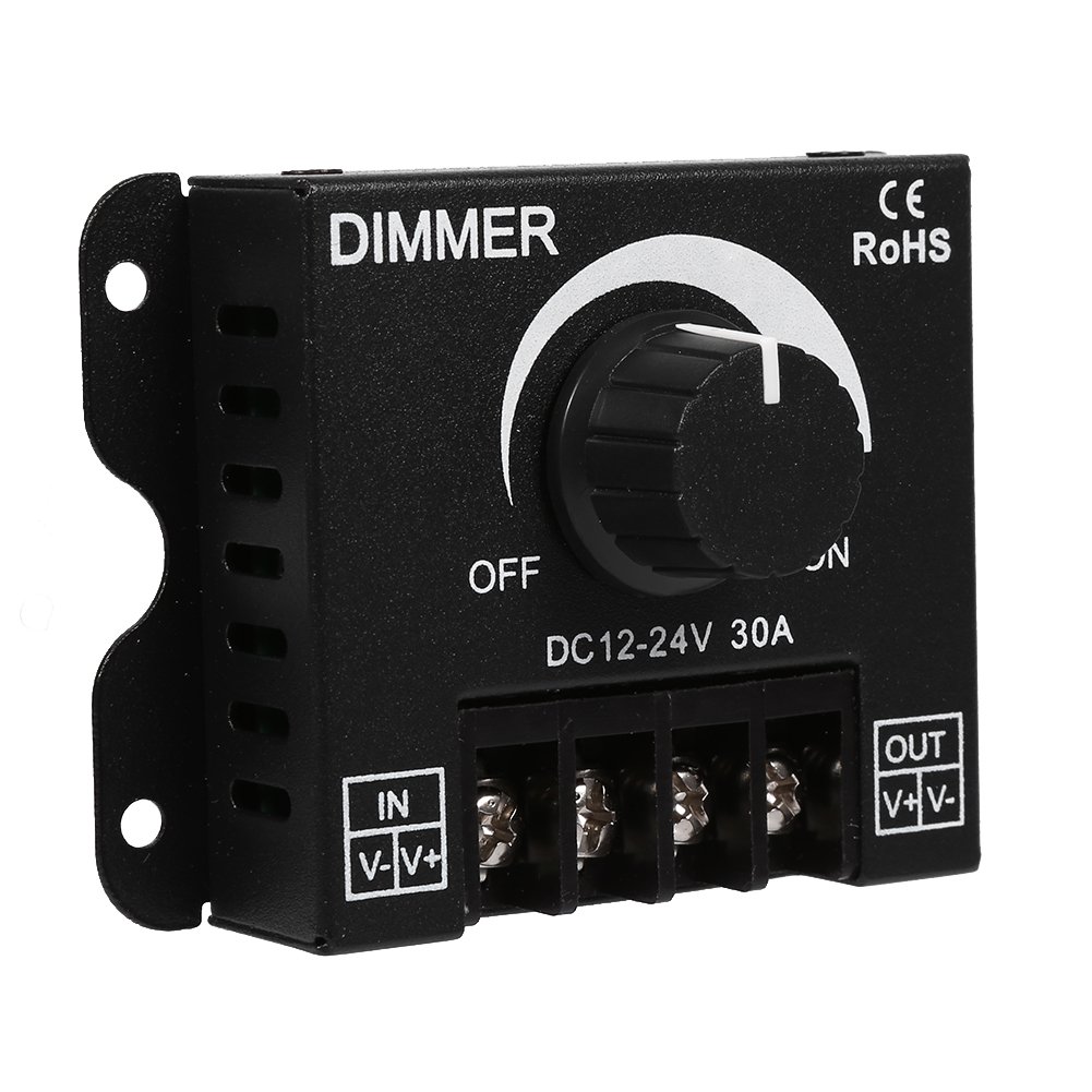 Strip Led Dimmer Switch,12V-24V 30A Led Switch Dimmer Controller Manual Operation for Strip Light Single Color