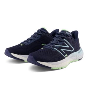 New Balance Women's W880N13 Running Shoe, Nb Navy/Bleach Blue/Green Aura, 11 Wide