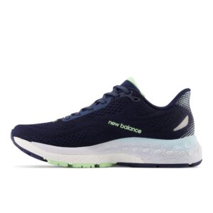 New Balance Women's W880N13 Running Shoe, Nb Navy/Bleach Blue/Green Aura, 11 Wide