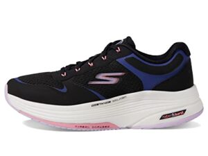 skechers go walk distance walker - fresh look black/lavender 7.5 b (m)