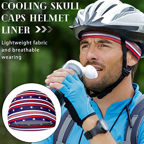 Tarpop 10 Pcs Men Cooling Skull Caps Welding Caps Hard Helmet Liner Cycling Skull Caps Wicking Beanie Do Rag Head Wrap(Novelty Style) Multicolor