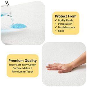 Waterproof 2 Piece Split Mattress Protector for Adjustable Beds, Soft Waterproof Matressprotector Noiseless Fitted Style Cover 2 PC [30" X 80" + 30" X 80"]- Fits Upto 16 Inch Deep Pocket - Queen