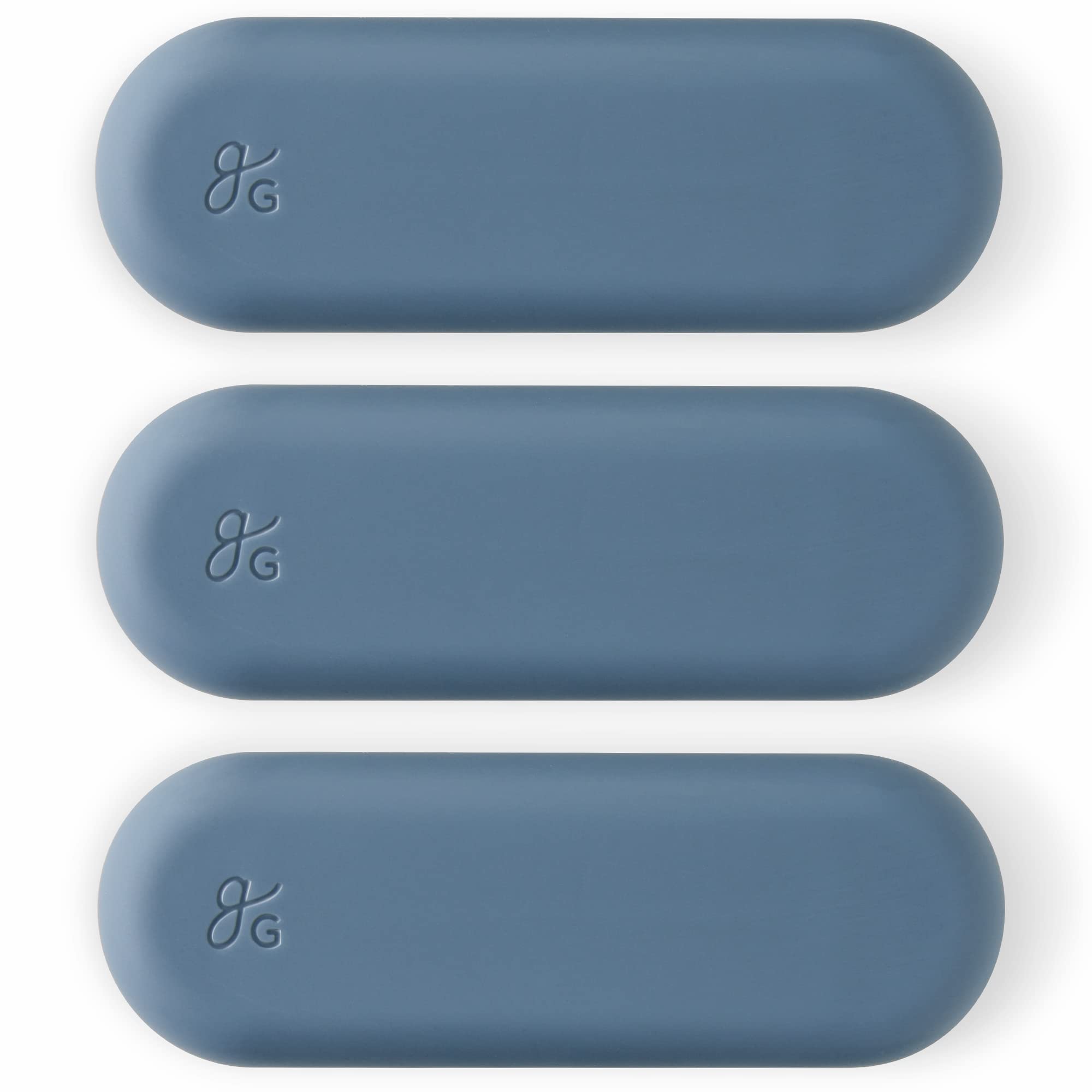 Greater Goods Sous Vide Weights with Silicone Shell and Stainless Steel Center, The Perfect Accessories for Completing a Sous Vide Set, Designed in St. Louis, Pack of 3 (Stone Blue)