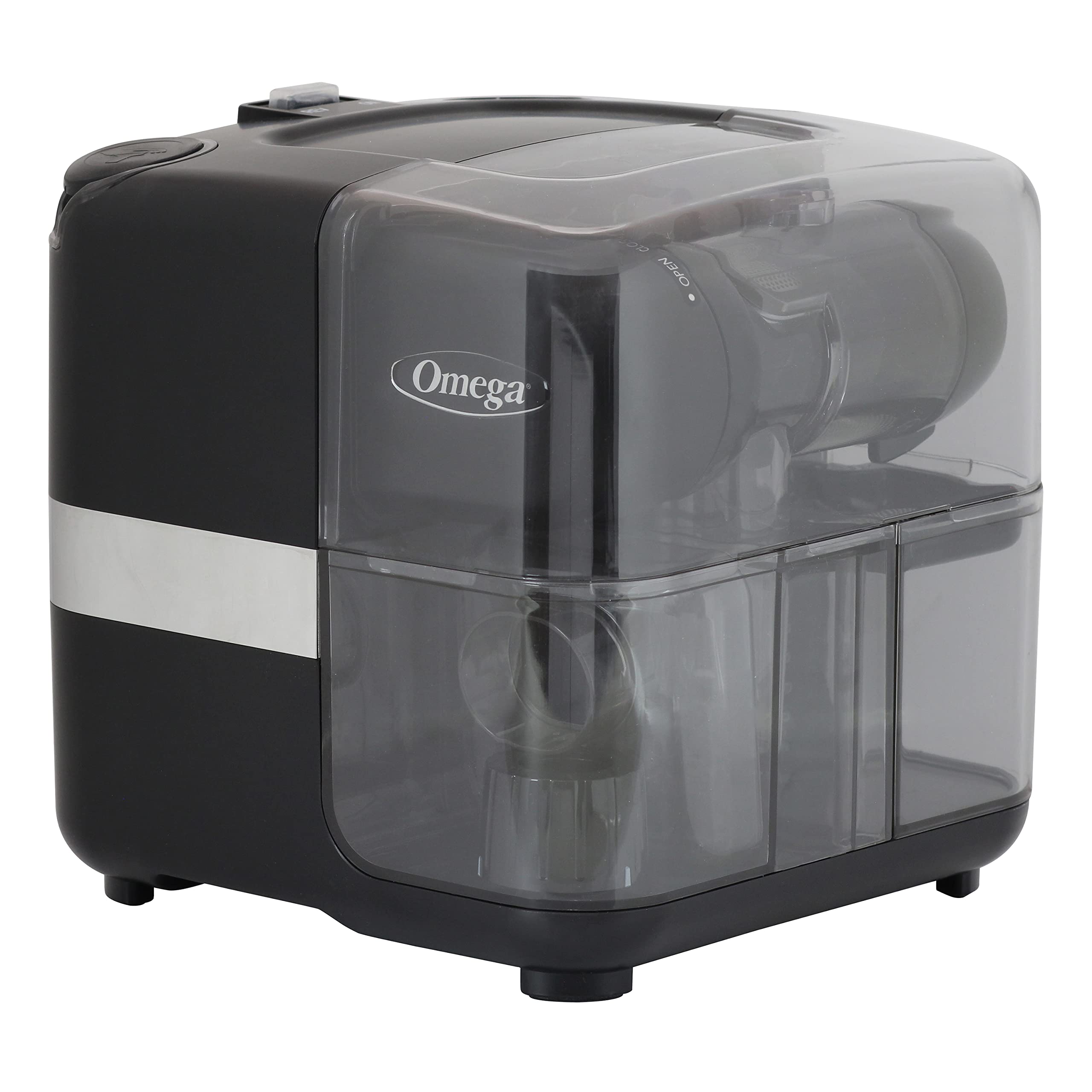 Omega Juicer JCUBE2MB13 Cold Press 365 Slow Masticating Juice Extractor and Nutrition System with On-Board Storage, 120-Watts, Black