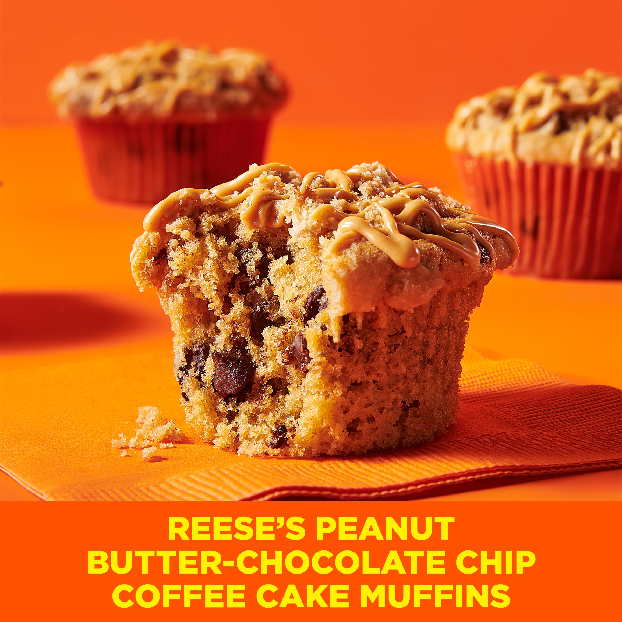 Betty Crocker REESE'S Peanut Butter Coffee Cake Mix with Brown Sugar Streusel Topping, 14.2 oz