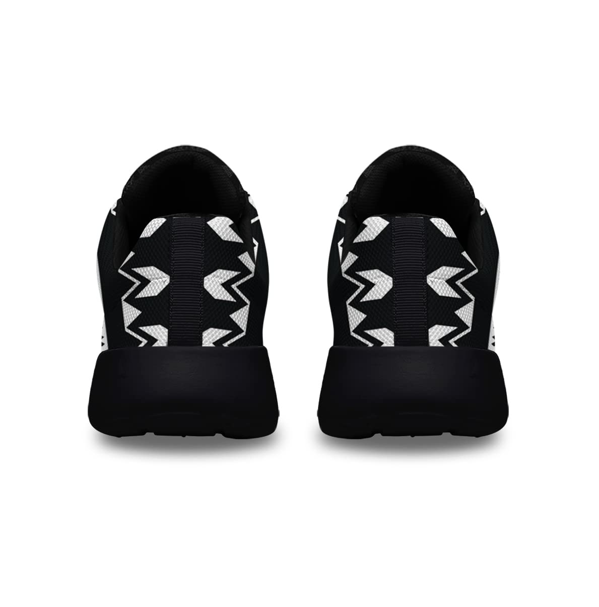 Native Indian Themed Shoes Women Men Running Sneakers Lightweight Sports Walking Tennis Golf Shoes Black Size 4