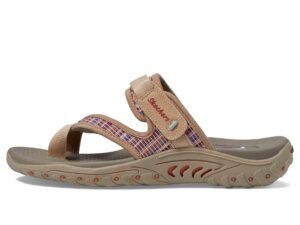 skechers reggae - all natural taupe multi 8 b (m)