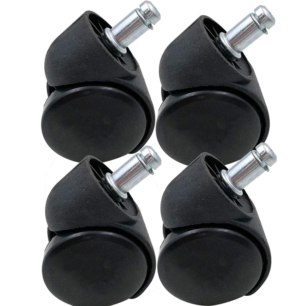 Casters 37mm50mm+ Load-Bearing 40kg Furniture Black Universal Moving Office Chair Wheel Accessories Computer Chair Wheel 2 inch Plunger Large Liner