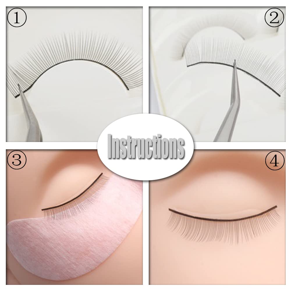 10 Pairs Practice Fake Lashes Waterproof False Eyelashes False Eyelashes Strips Ladies and Girls Black