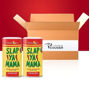 Slap Ya Mama Cajun Seasoning, All Natural Cajun Seasoning from Louisiana, Original Blend, MSG Free and Kosher, 4 Ounce (2-Pack) With Couger Card