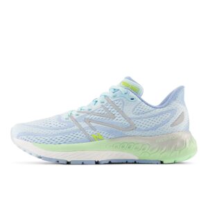 new balance women's fresh foam x 880 v13, blue/green aura/silver metalic