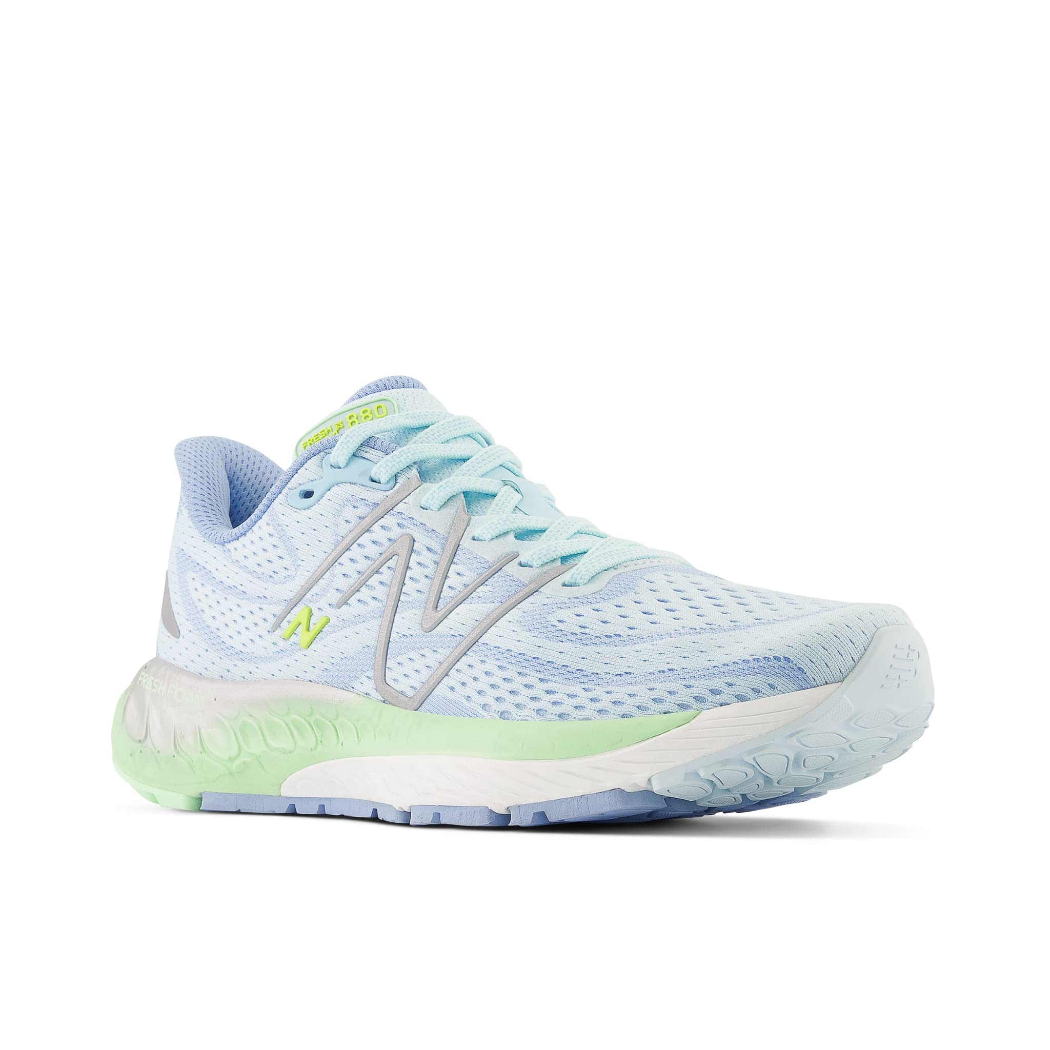 New Balance Women's Fresh Foam X 880 V13, Blue/Green Aura/Silver Metalic