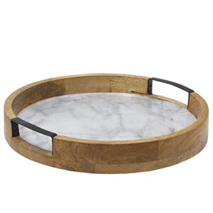 gourmet basics by mikasa lazy susan serving tray, 14 inch, gray marble