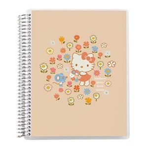 Erin Condren 7" X 9" Spiral Bound Productivity Notebook - Hello Kitty Kindness Grows From Within, 160 Lined Page Note Taking & Writing Notebook, 80 Lb, Thick Mohawk Paper, Stickers Included