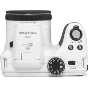 Kodak PIXPRO AZ405 Digital Camera + 64GB Memory Card + Camera Case (White)