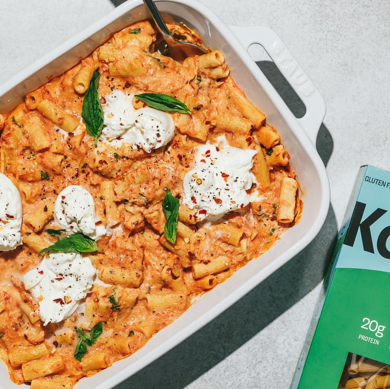 Kaizen Low Carb Keto Pasta Ziti - High Protein (20g), Gluten-Free, Keto-Friendly (6g Net), Plant-Based Lupini Noodles made w/High Fiber Lupin Flour - 8 ounces (Pack of 3)