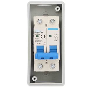 32A PV DC Waterproof Disconnect Switch 1000V Solar Convergent Load Switching Air Switch Miniature Circuit Breaker with IP65 Waterproof Distribution Box for Solar PV Power System