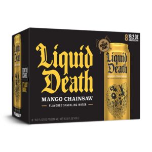 Liquid Death Lime & Mango Mixed Pack, 19.2 oz King Size Cans (16-Pack)