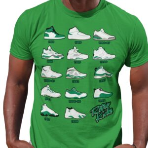 Shirt to Match Jordan Lucky Green Retro Jordan Sneakers 1 2 3 4 5 6 7 8 9 10 11 12 13, Tee to Match Jordans