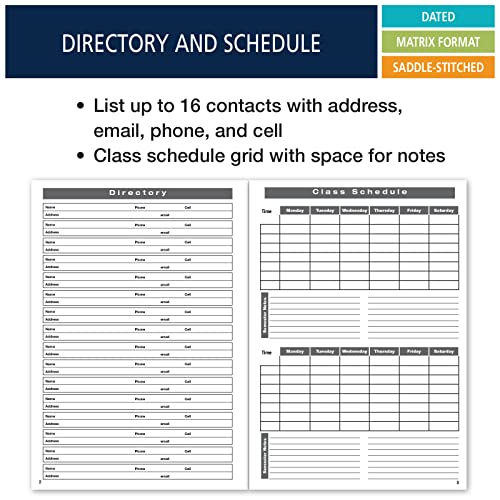 Elan Publishing Company Academic Calendar - 13 Months (July 2023 - July 2024) 7" X 10" Saddle-Stitched Dated for 2023-2024 Academic Year