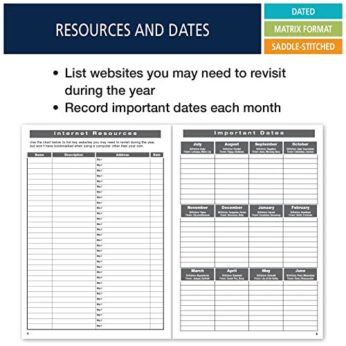 Elan Publishing Company Academic Calendar - 13 Months (July 2023 - July 2024) 7" X 10" Saddle-Stitched Dated for 2023-2024 Academic Year