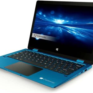 Gateway Newest Touchscreen 11.6 HD 2-in-1 Convertible Laptop in Blue Intel N4020 4GB RAM 64GB SSD Mini-HDMI Webcam Hugo Tech Mart Windows 11 S (Renewed)