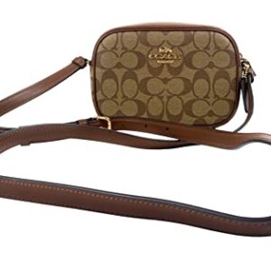 Coach Mini Jamie Camera Bag in Signature Canvas in Khaki/Saddle 2