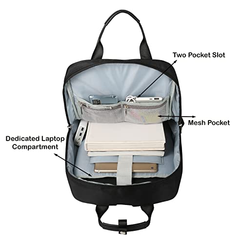 Slim Durable Water Resistant Large Spacious Backpack for 15.6 inch Laptops, MacBook M2, Dell, HP, Acer, Asus, Samsung Laptops