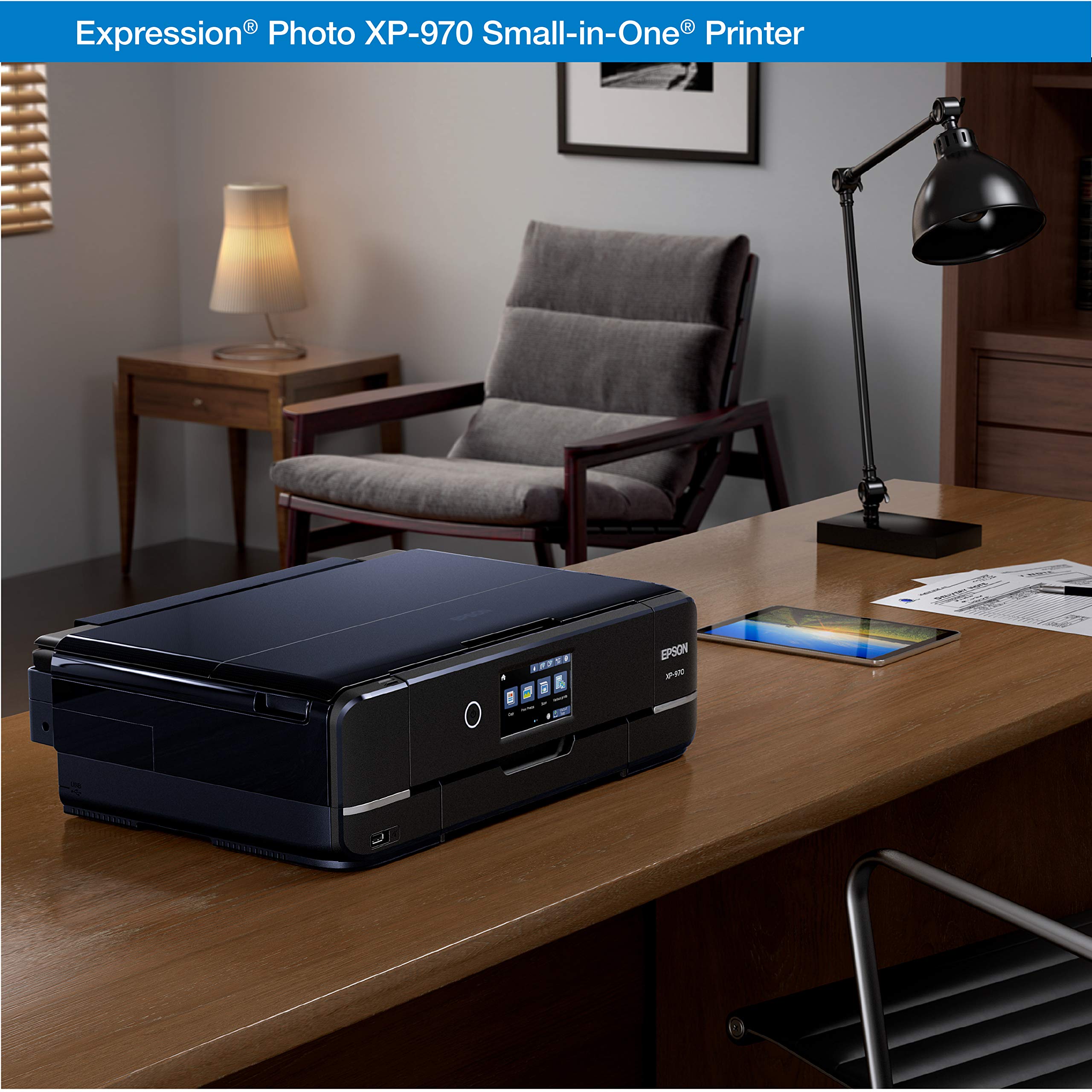 Epson Expression Photo XP-970 Wireless Color Photo Printer with Scanner and Copier (Renewed)