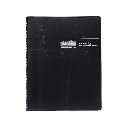 2024-2028 House of Doolittle 8.5-inch x 11-inch Monthly Appointment Book, Black (2625-02-24)