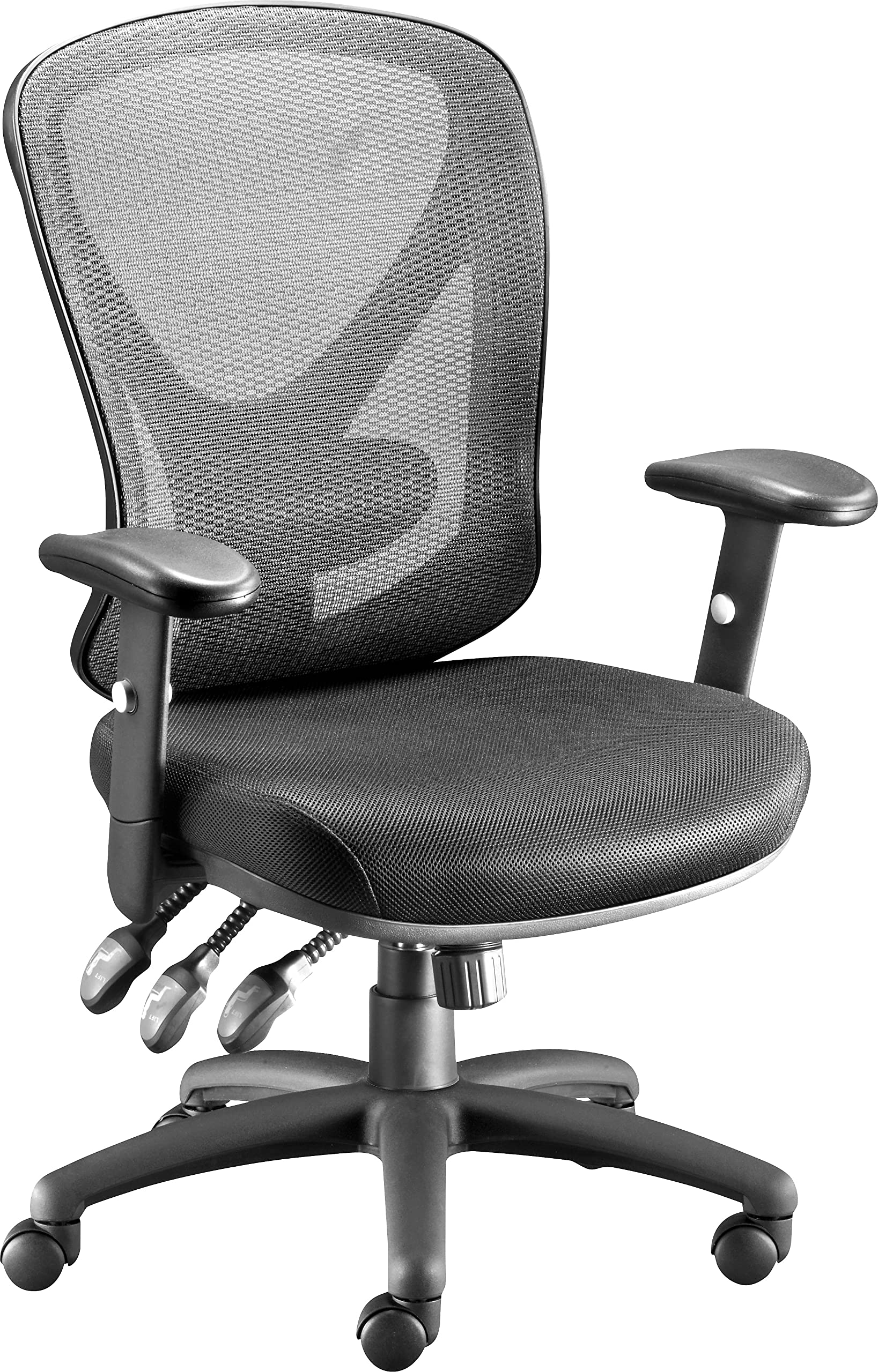 STAPLES Carder Mesh Back Fabric Computer and Desk Chair, Black, 2/Pack (59236-CCVS)