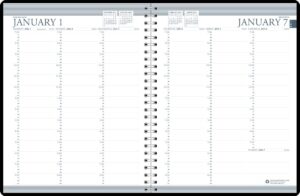 house of doolittle 2024 weekly planner calendar, professional, black cover, 8.5 x 11 inches, january - december (hod27202-24)