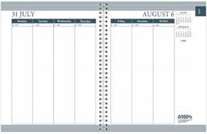 house of doolittle 2023-2024 weekly and monthly calendar planner, academic, black, 7 x 9 inches, august - july (hod295532-24)