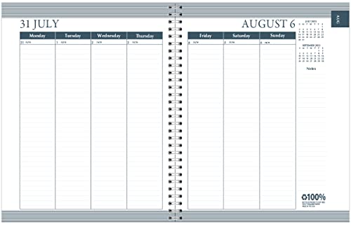 House of Doolittle 2023-2024 Weekly and Monthly Calendar Planner, Academic, Black, 7 x 9 Inches, August - July (HOD295532-24)