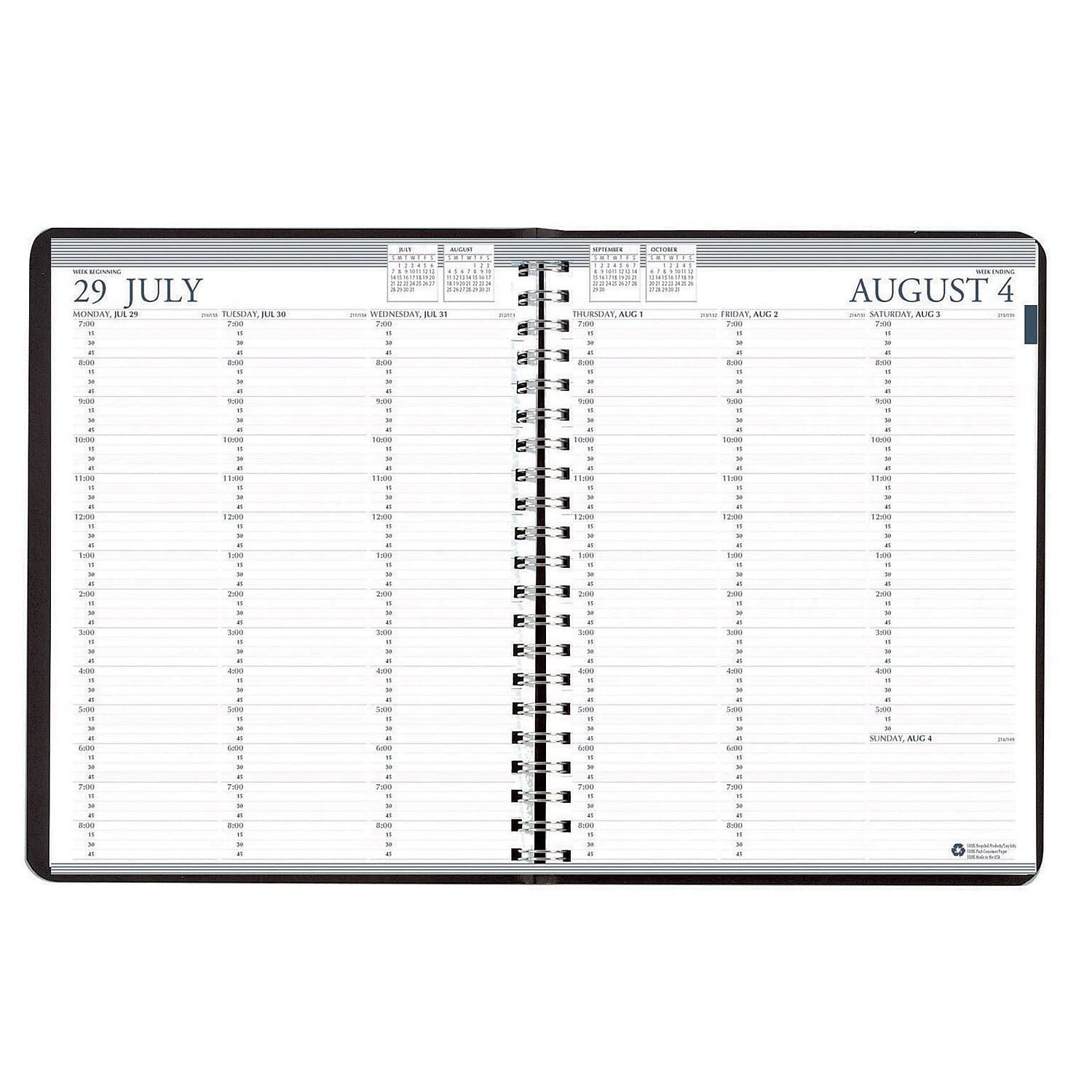 House of Doolittle 2023-2024 Professional Weekly Planner, Academic, Black, 8.5 x 11 Inches, August - July (HOD257202-24)