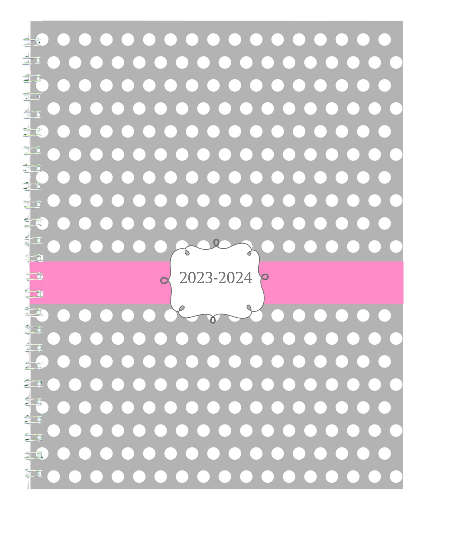 House of Doolittle 2023-2024 Weekly and Monthly Planner, Academic, Dots Hard Cover, 7 x 9 Inches, August - July (HOD29593-24)