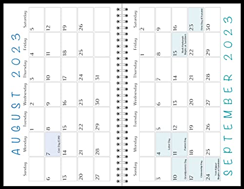 House of Doolittle 2023-2024 Weekly Academic Planner Assignment Book, Blue Vinyl, 5 x 8 Inches, August - August (HOD274RTG26-24)