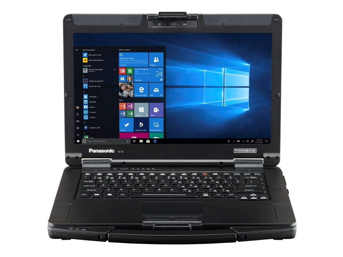 Toughbook 55, FZ-55, MK1, Intel Core i5-8365U, 1.6GHz up to 4.1GHz, 6MB Cache, 14.0" HD Non-Touch, 8GB, 512GB SSD, HDMI, BT, USB-Ax2,USB-Cx1, LAN, Webcam, Backlit Keyboard, Windows 10 Pro (Renewed)