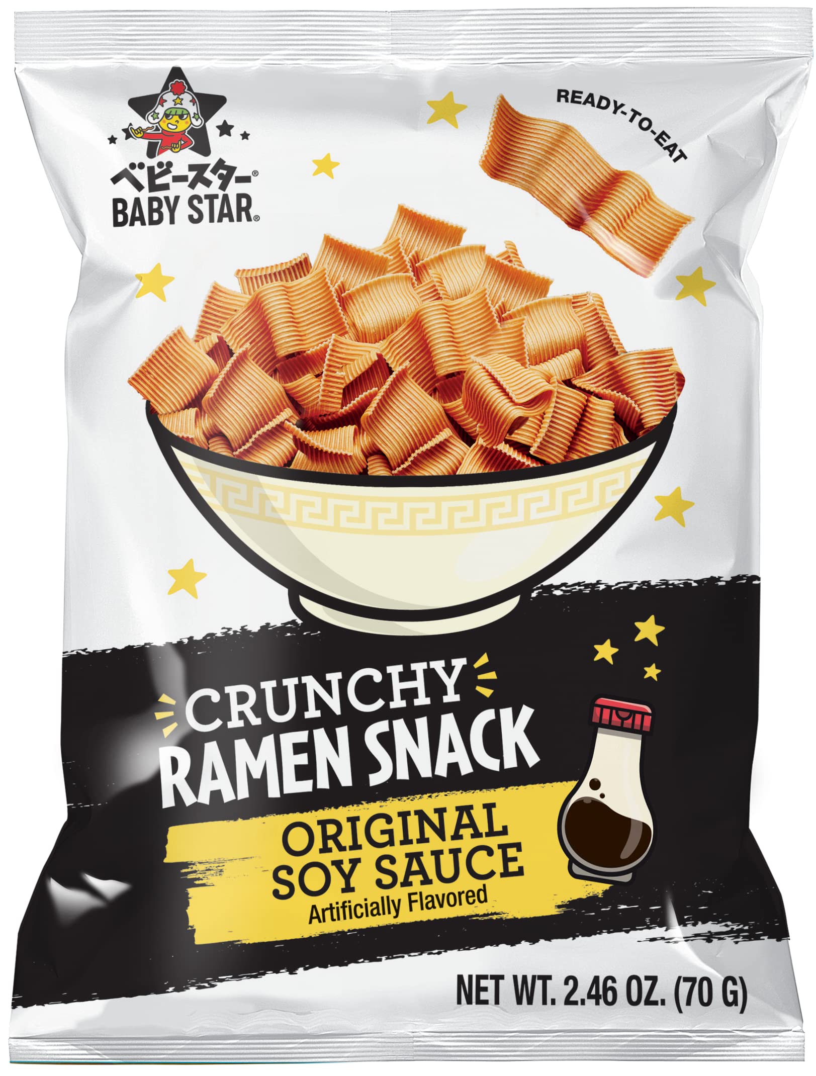 Baby Star Crunchy Ramen Snack Wide - Original 2.46oz (6 Pack)